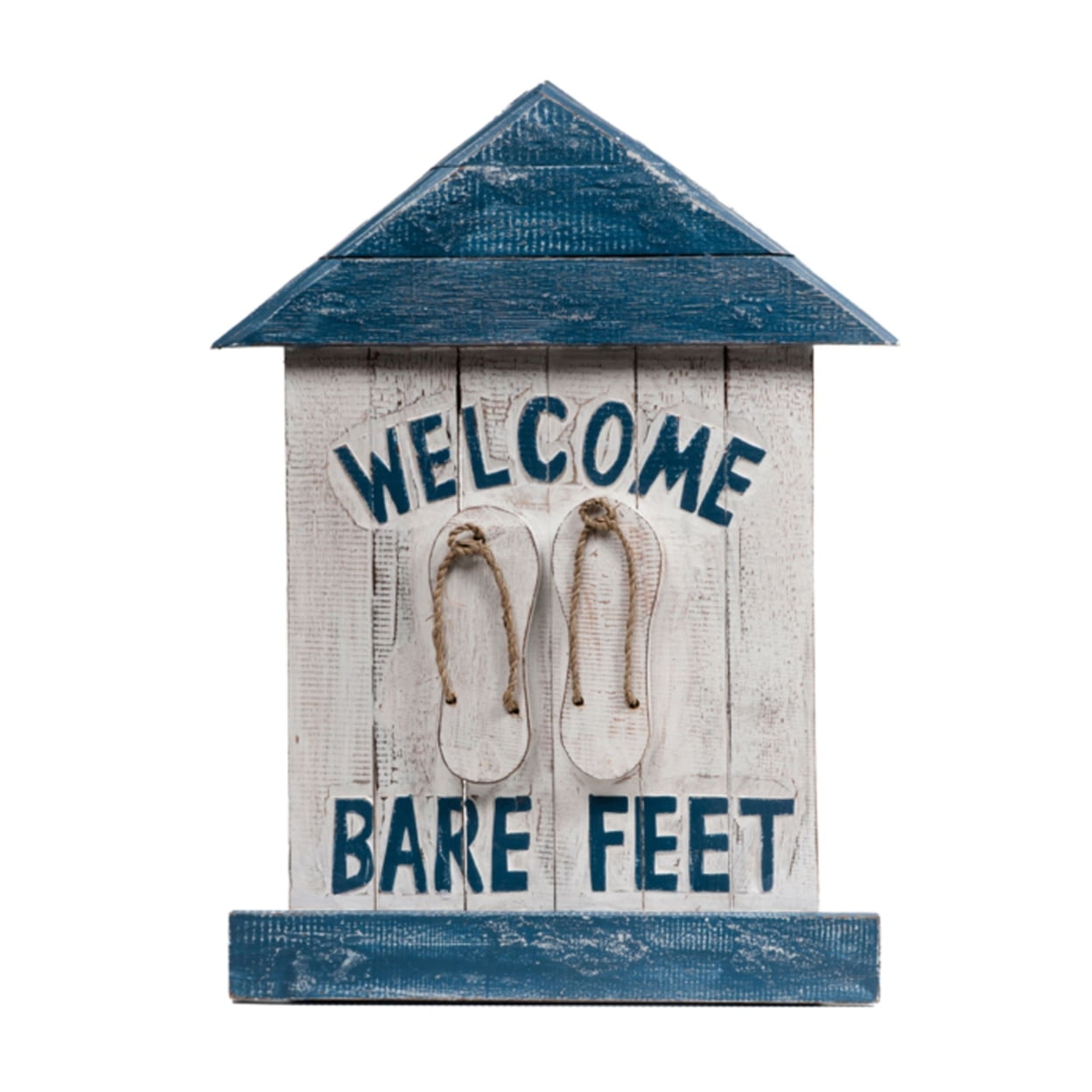 Hand Painted Wooden Welcome Bare Feet Wall Art Sign - Walmart.com
