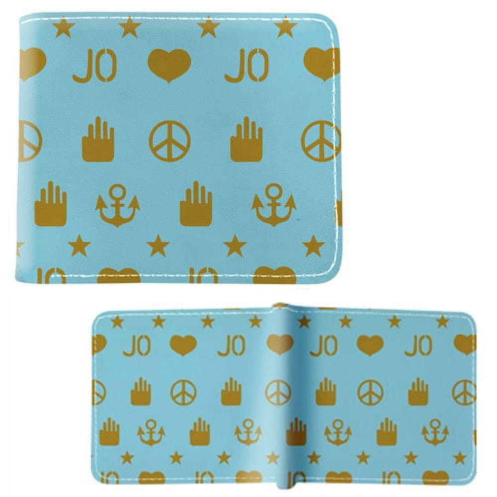 Hand Peace Pattern - Jojo's Bizarre Adventure 4x5" Bi-Fold Wallet ...
