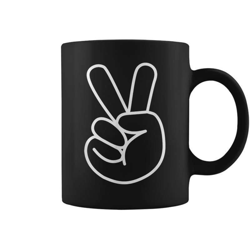 Hand Peace Sign Classic Coffee Mugs - Walmart.com