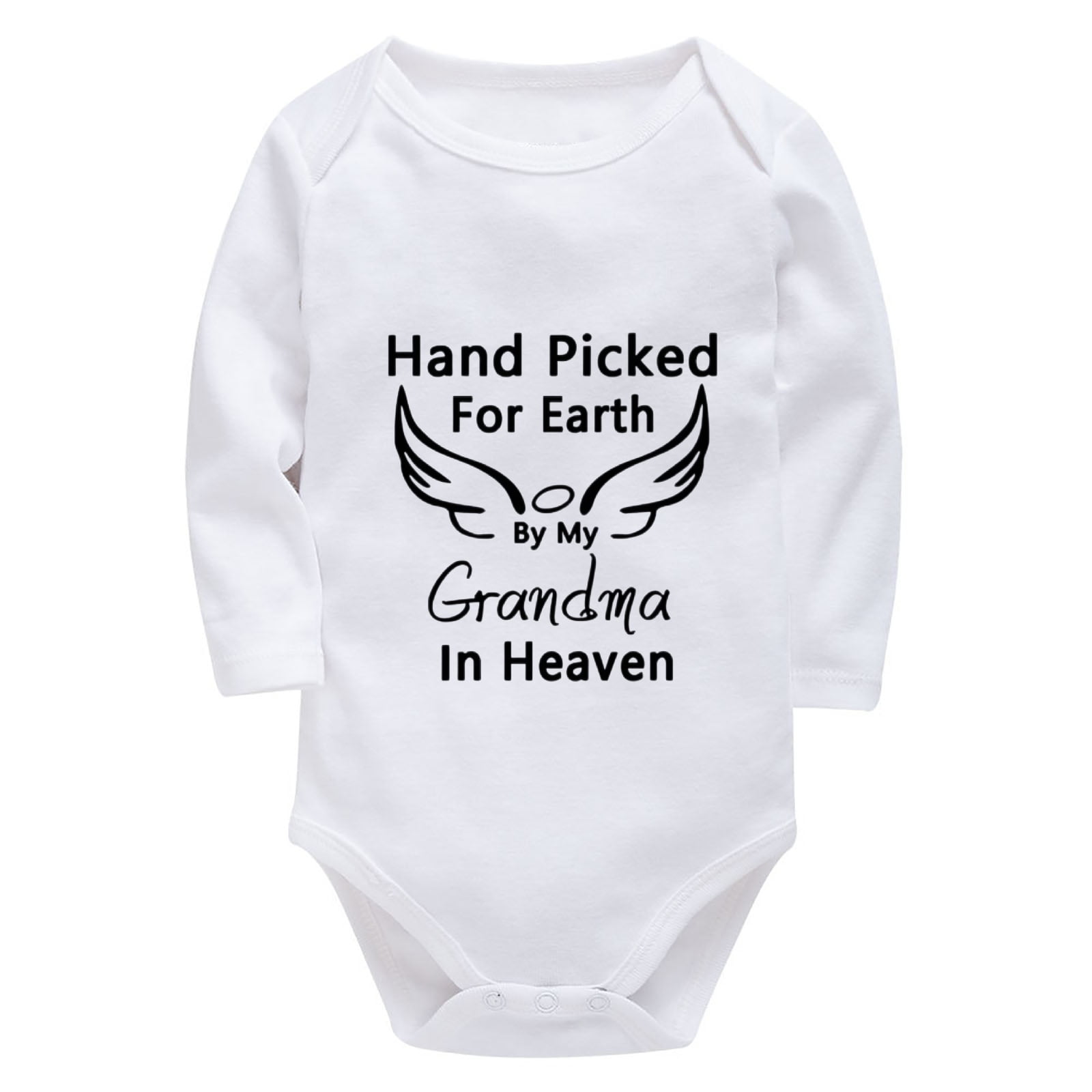 Hand Picked For Earth By My Grandma In Heaven Unisex Newborn Clothes ...