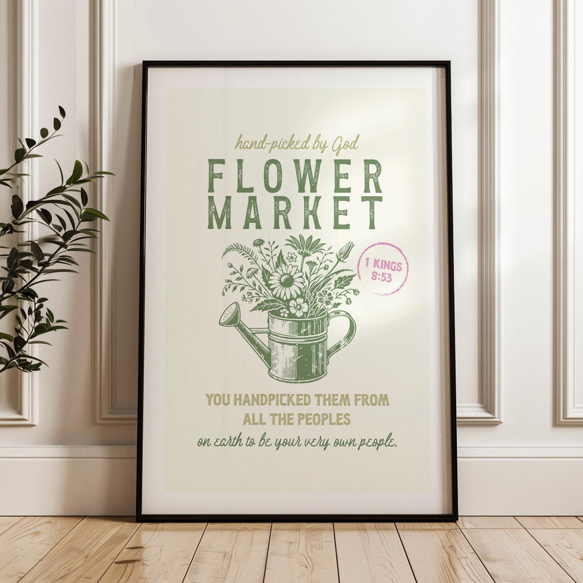 Hand Picked By God Poster Print Christian Wall Posters Bible Verse ...