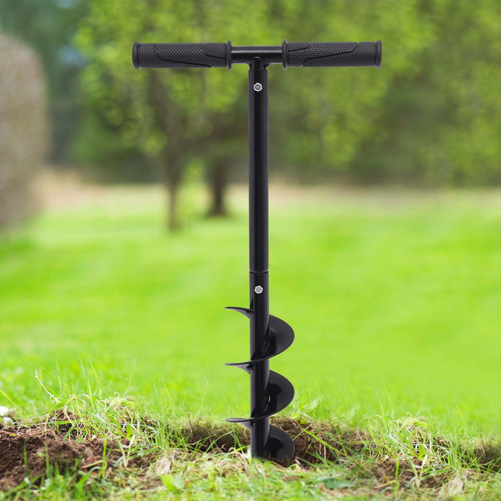 Hand Post Hole Digger, 24'' x 4" Earth Garden Spiral Drill Planter ...