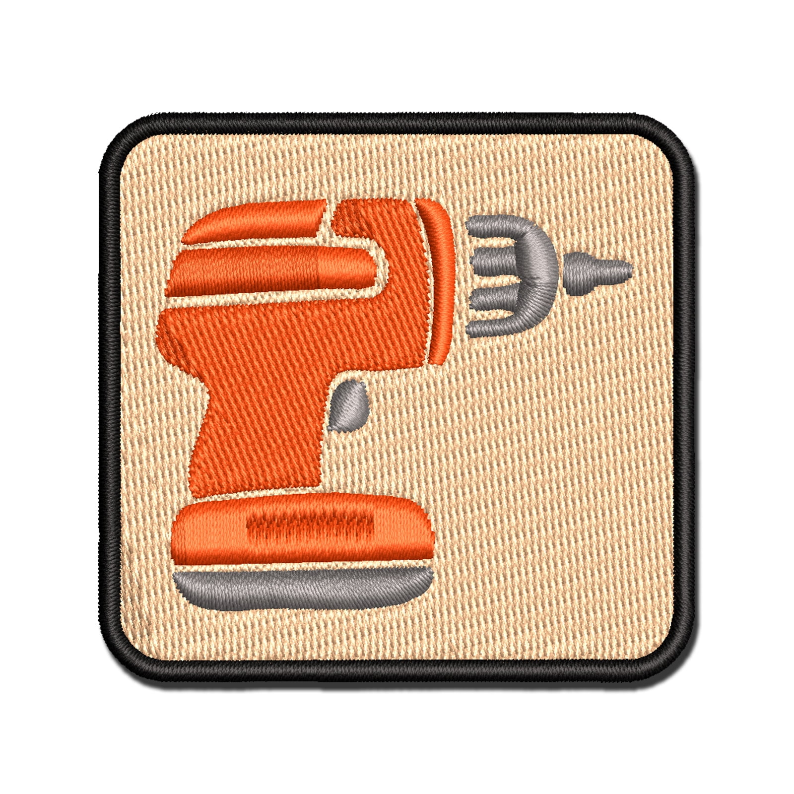 Hand Power Drill Craftsman Tool Applique Multi-Color Embroidered Iron ...
