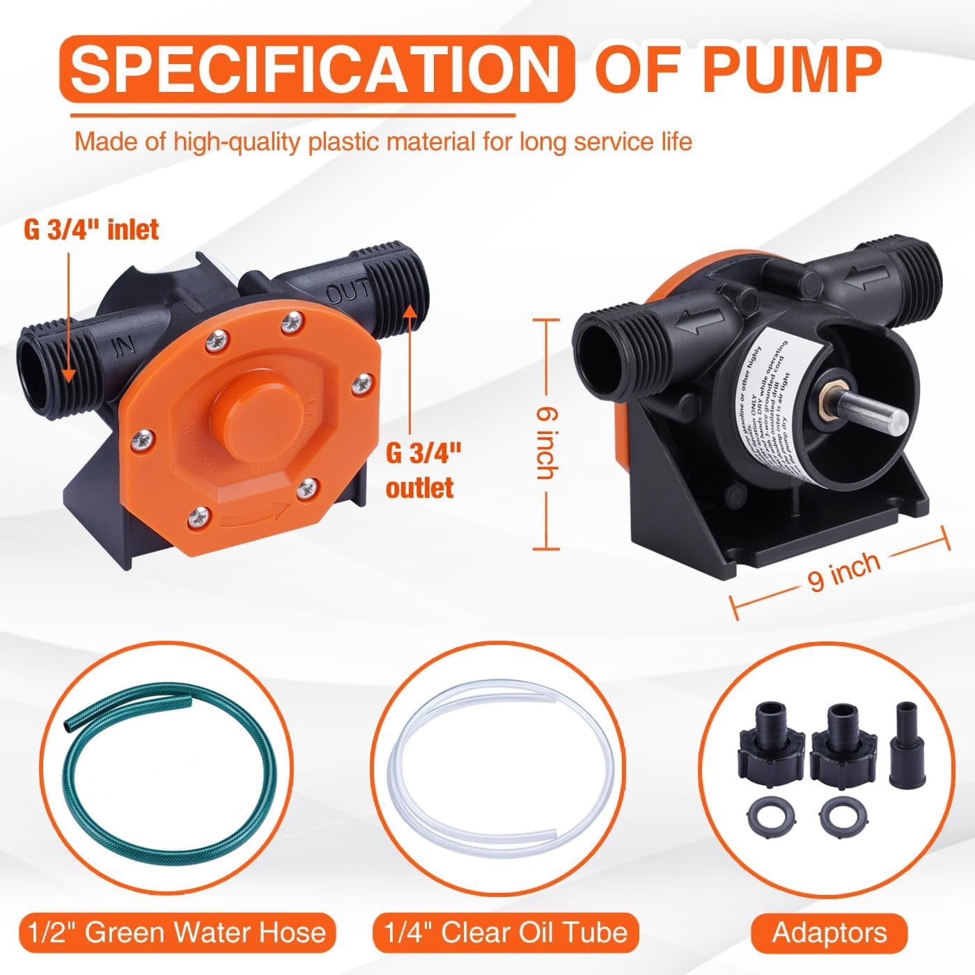 Hand Power Drill Pump for Water & Oil Transfer with Suction and ...