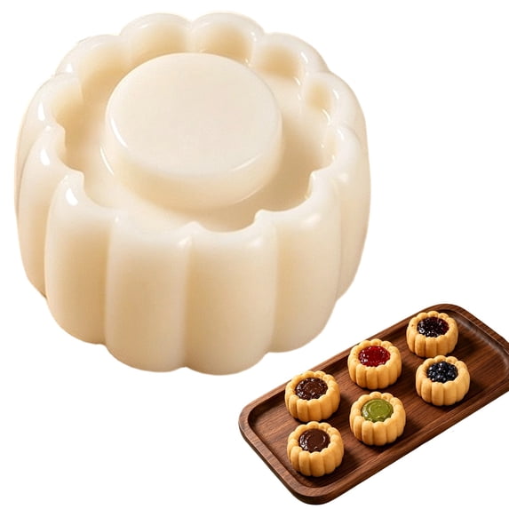 Hand Press Mooncake Mold, 1.97 inch Fluted Pastry Mold, Homemade Cookie ...