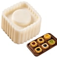 Hand Press Mooncake Mold, 1.97 inch Fluted Pastry Mold, Homemade Cookie ...