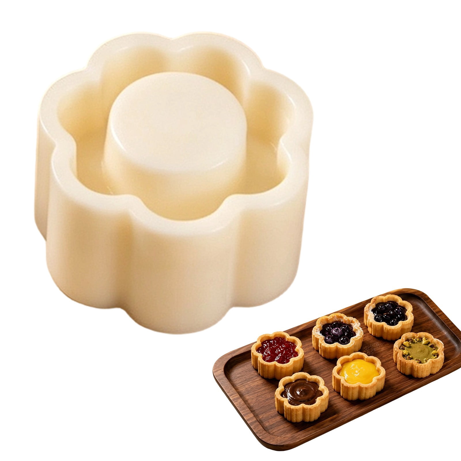 Hand Press Mooncake Mold, 1.97 inch Fluted Pastry Mold, Homemade Cookie ...
