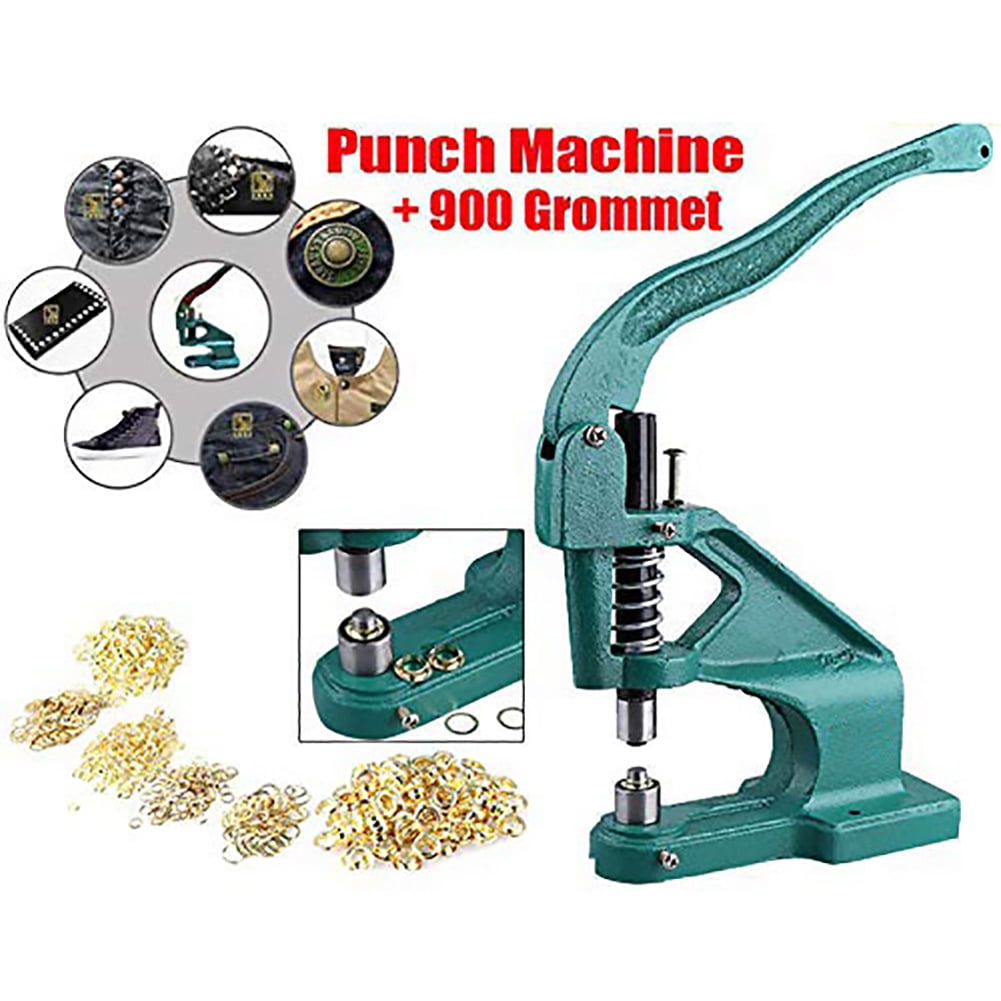 Hand Press Punch Machine Set with 900Pcs Eyelets Grommet Rivets ...