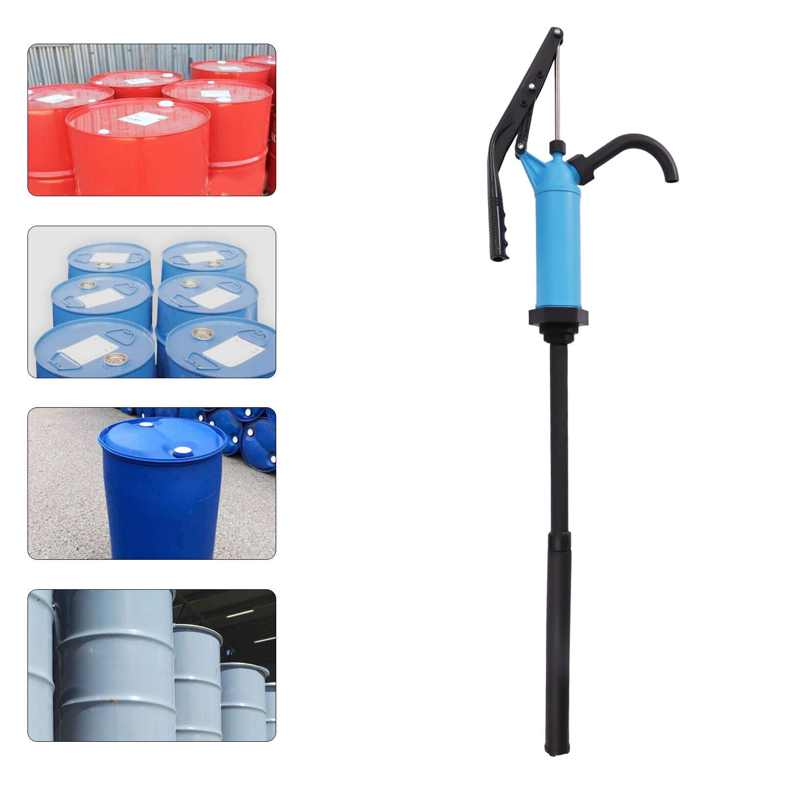 Hand-Pressed Lever Action Drum Barrel Pump 5-55 Gallon for Liquids ...