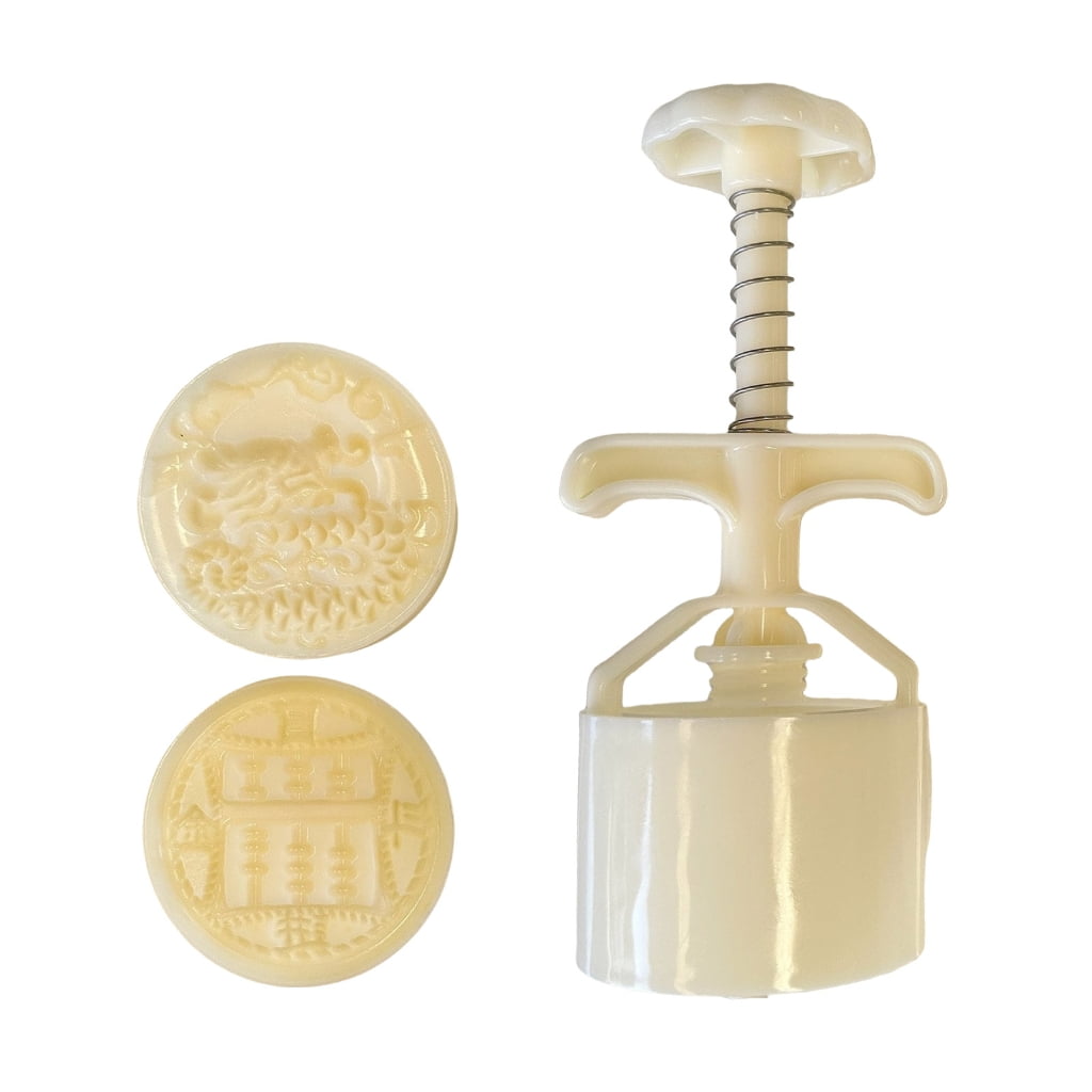 Hand Pressed Mooncakes Mold Cookie Stamp Cake Moulds Flexible ABS ...