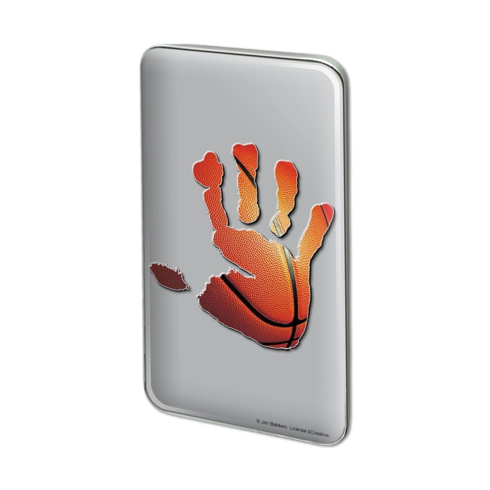 Hand Print Basketball Get a Grip Metal Rectangle Lapel Hat Pin Tie Tack ...