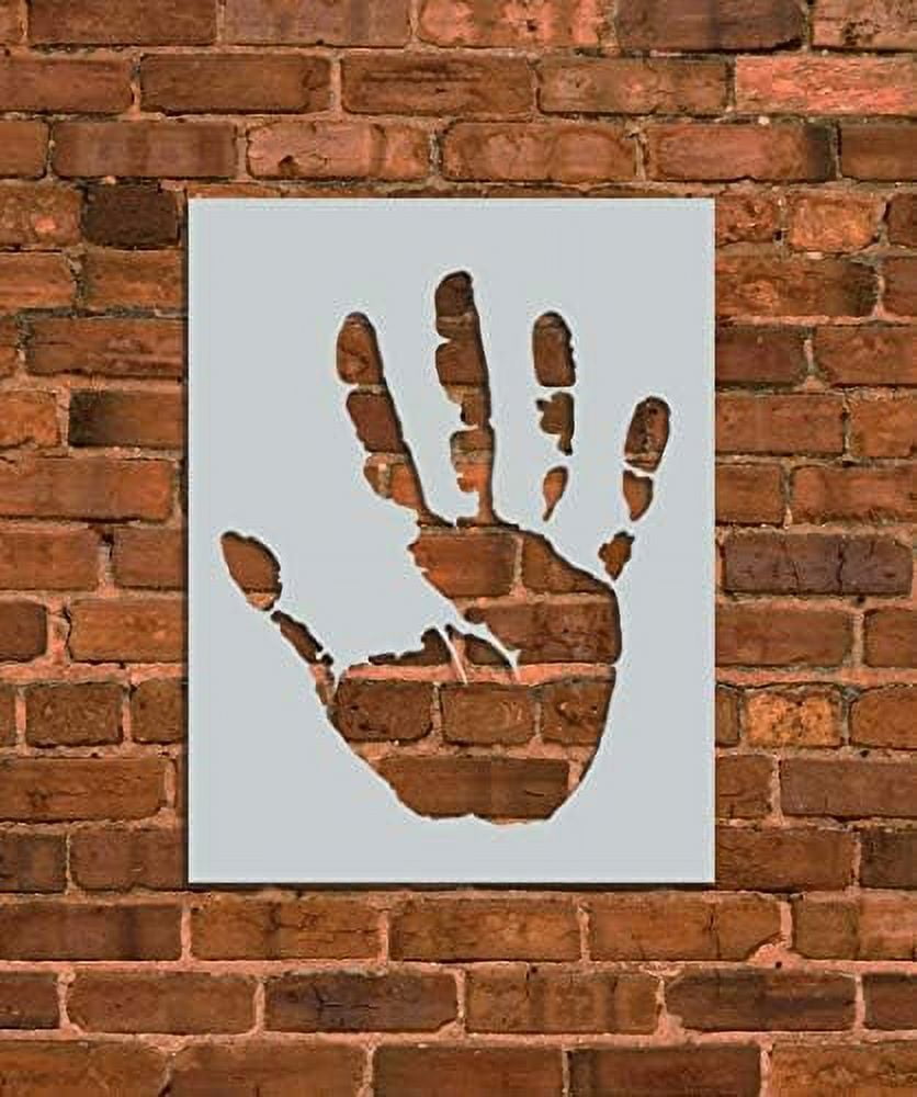 Hand Print Stencil Template - Reusable Stencil - - Walmart.com