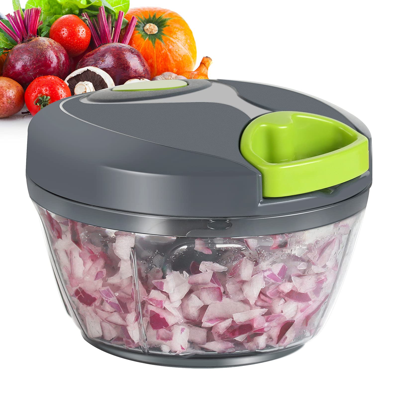 Hand Pull String Food Chopper, Manual Processor for Veggies Onion ...