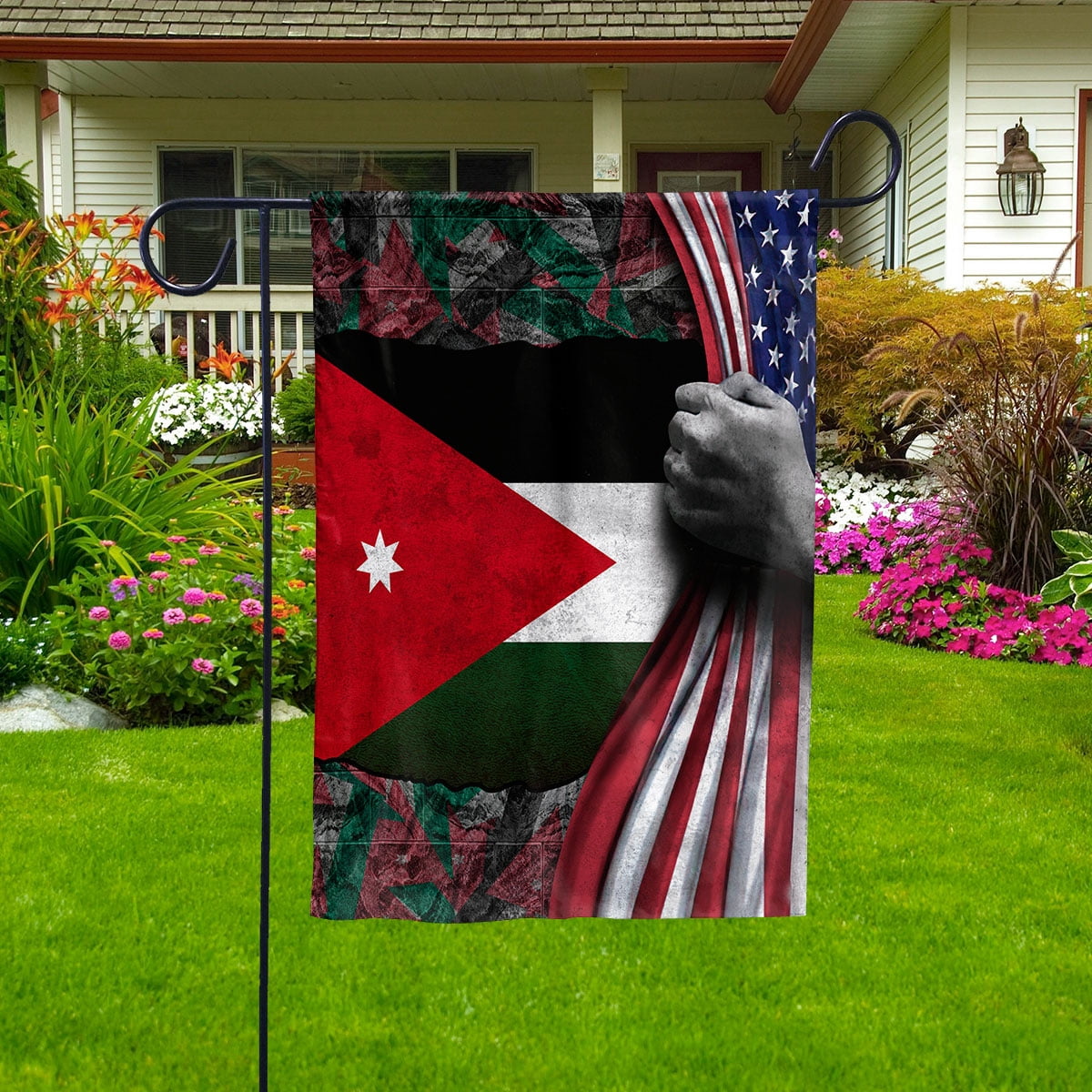 Hand Pulling American Flag Jordan American Flag Jordanian Root Patriot ...