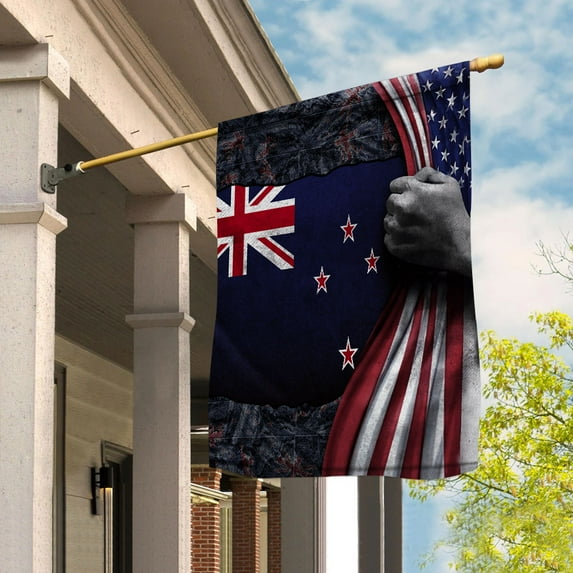 Hand Pulling American Flag New Zealand American Flag New Zealand Root ...