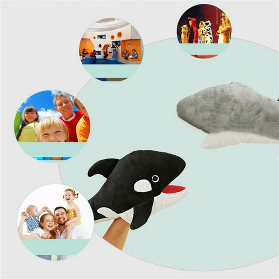 Hand Puppet Clownfish Animal Puppets for Kids Realistic Plush Puppet ...