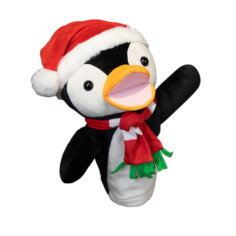 Hand Puppet Festive Christmas Hand Puppet Open Mouth Plush Toy Role ...