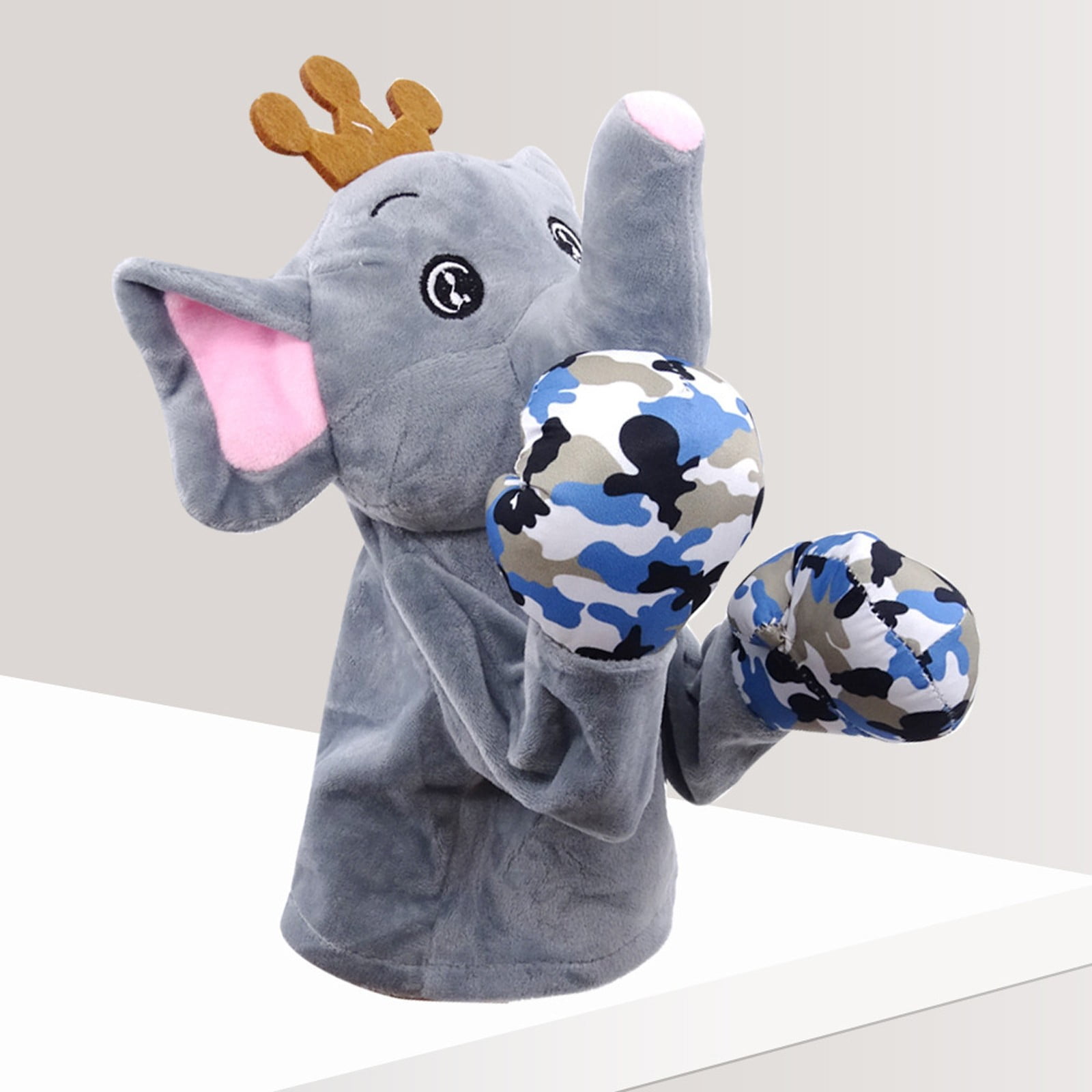 Hand Puppets Boxing Puppets Elephant Stuffed Animals 13.81" Punching ...