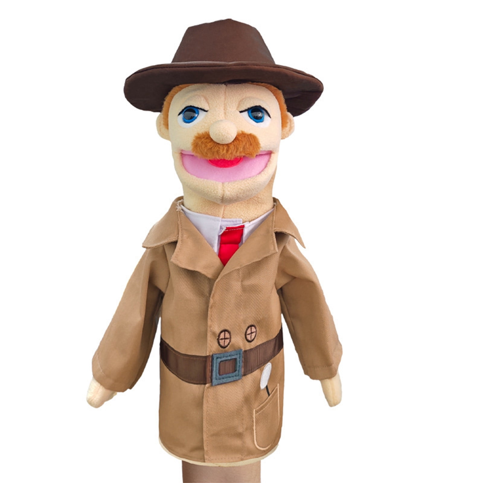 Hand Puppets Toys Hand Plush Role Play Detective Doctor Worker Cow-Boy ...