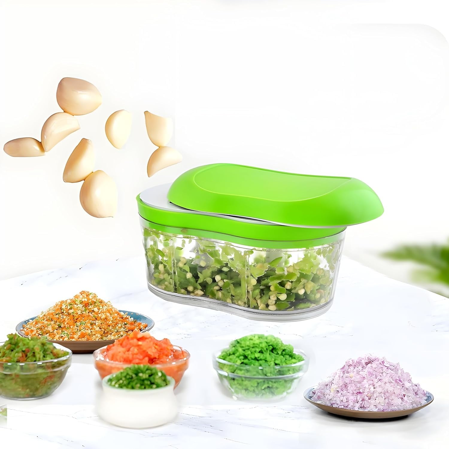 Hand Push Chopping Onion Garlic Fruits Nuts Vegetable Cutter Kitchen ...