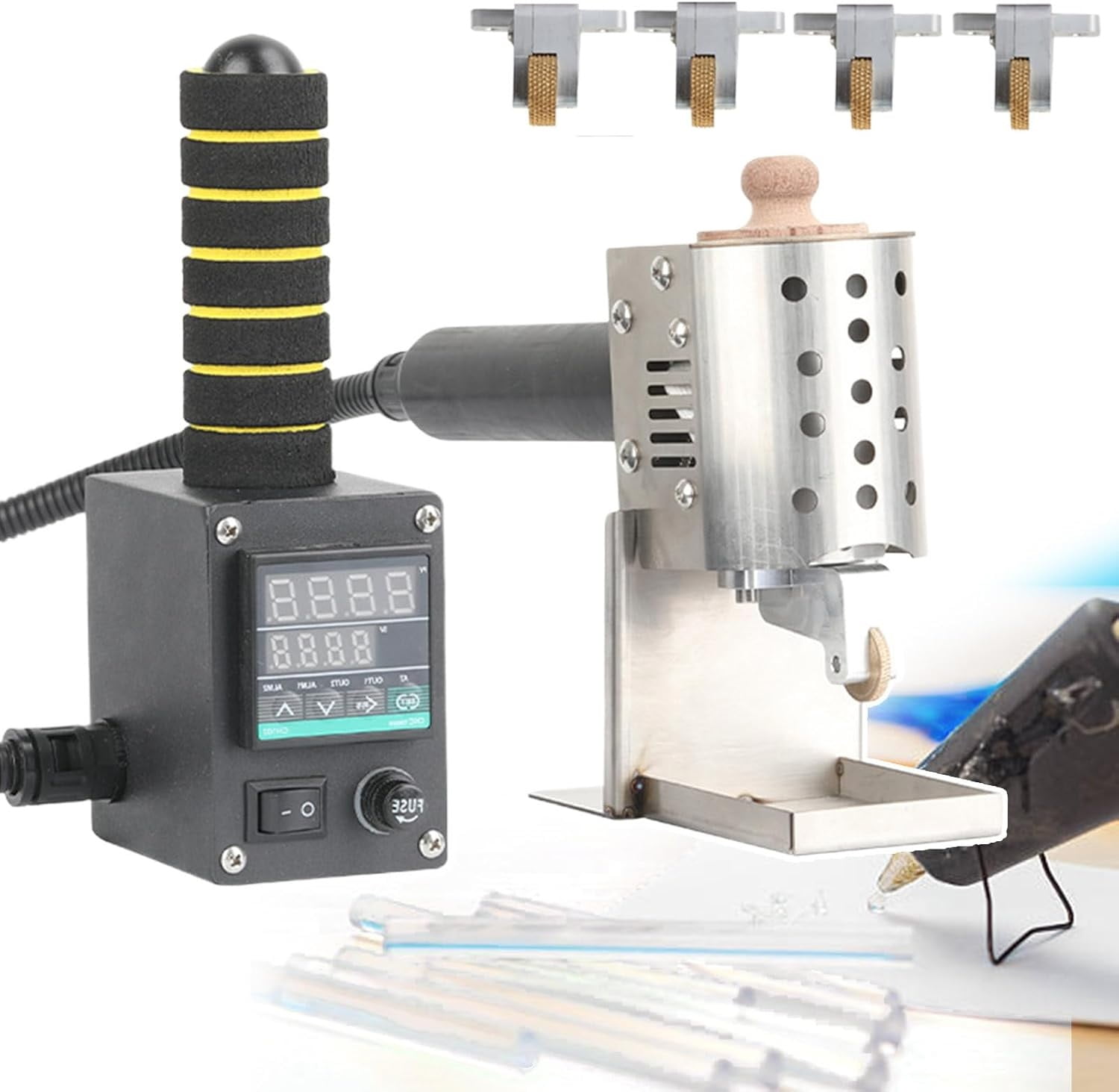 Hand Push Hot Melt Glue Roller Machine,DIY Crafts Heating Gluing Tool ...