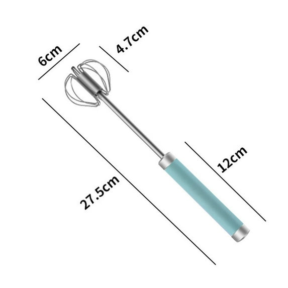Hand Push Rotary Whisk - Semi Automatic Stainless Steel Egg Beater ...