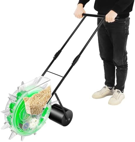 Hand Push Seeder, Garden Push Seeder Manual Roller Seeder Machine with ...