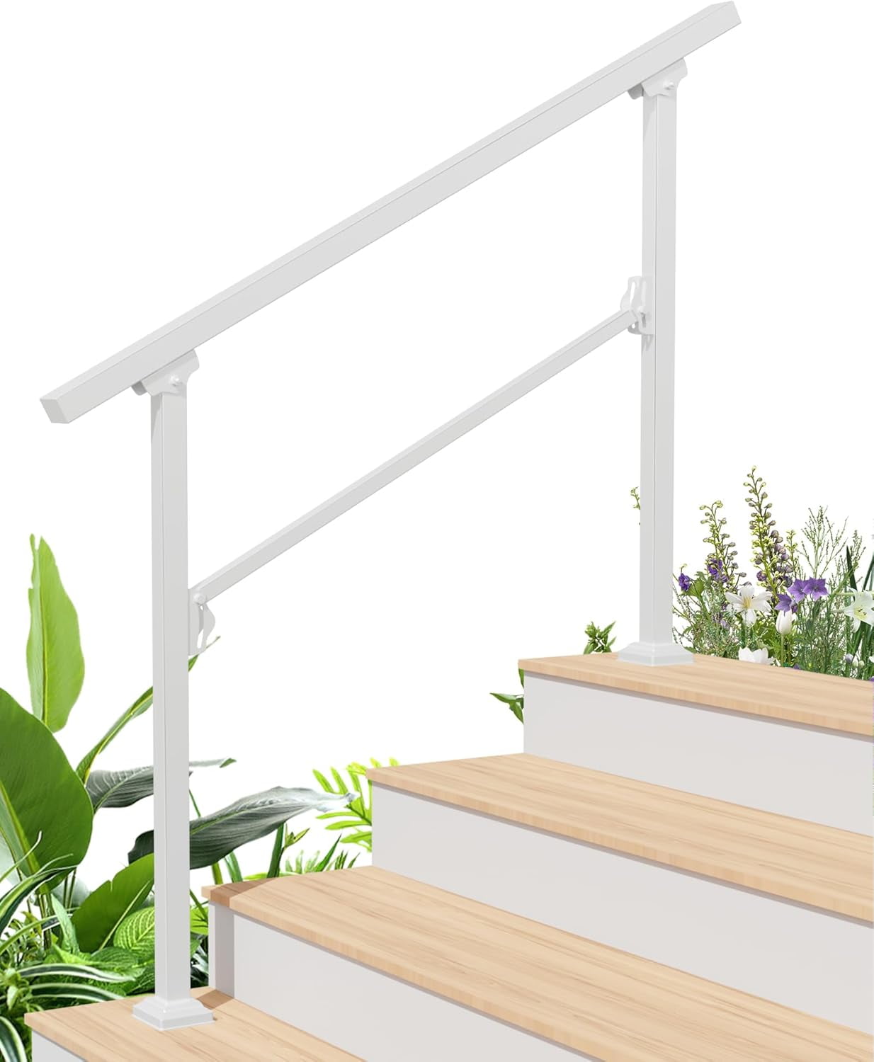 Hand Rails for Outdoor Steps, 4 Step Handrail, Stair Railing Indoor ...