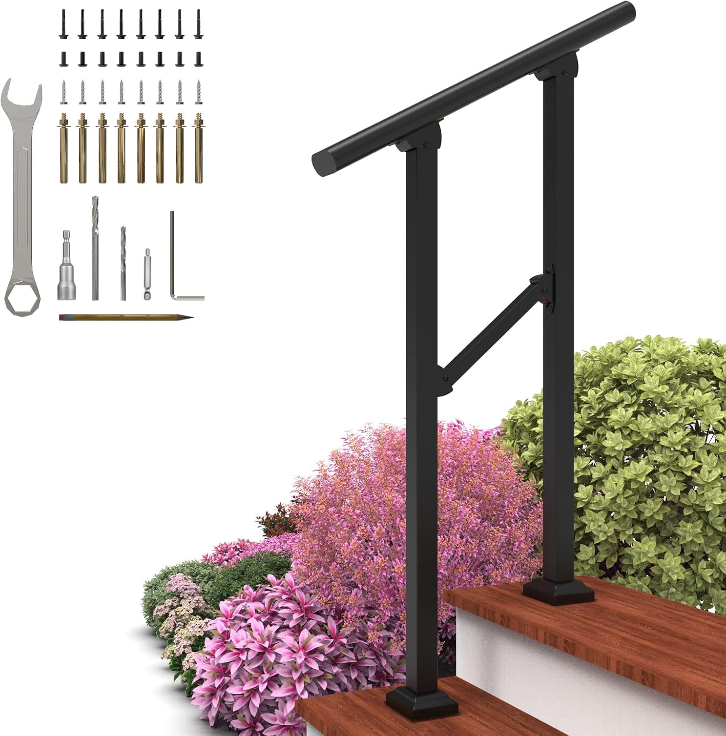 Hand Rails for Outdoor Steps,Railings for Outdoor Steps,2 Step ...