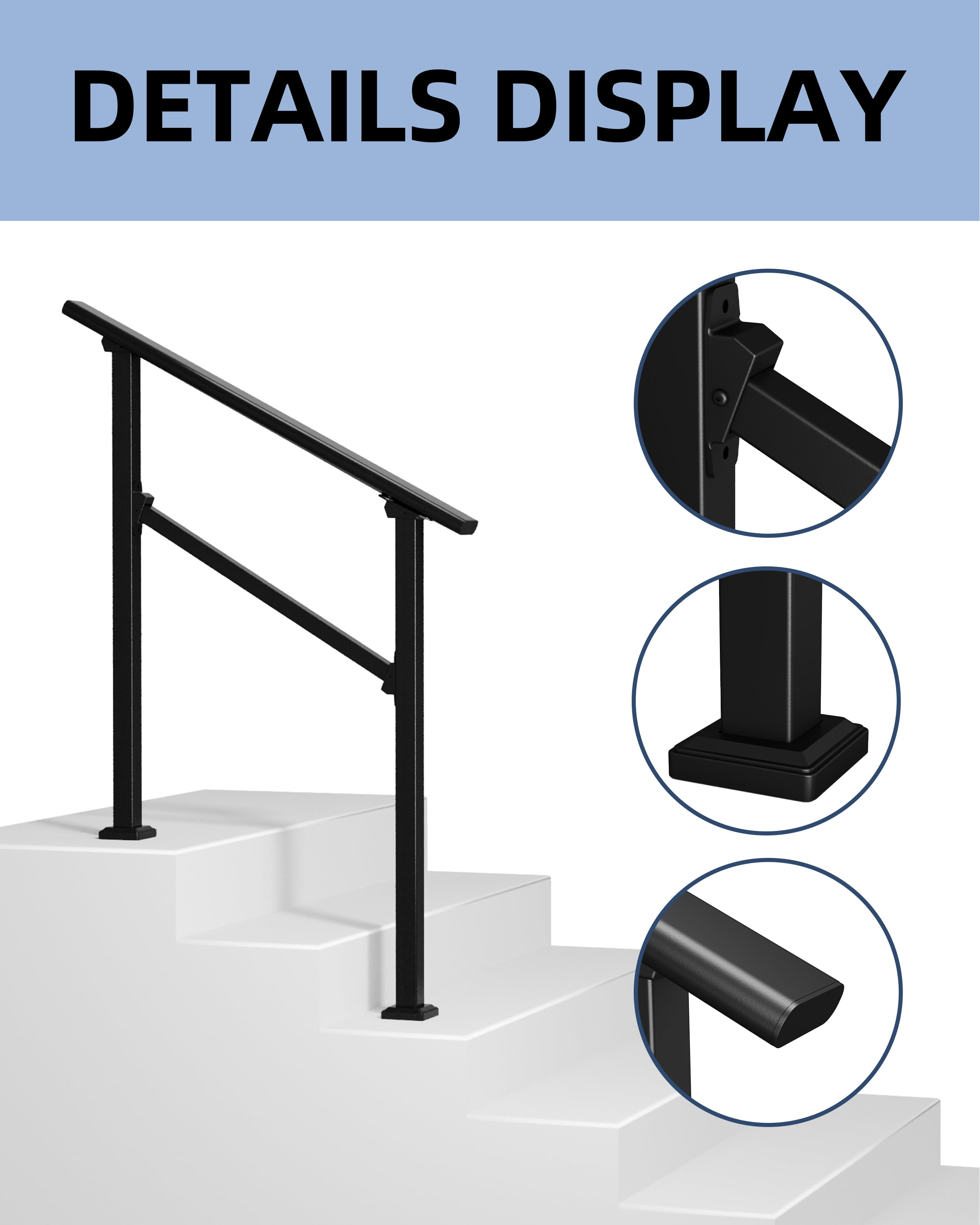 Hand Rails for Outdoor Steps,Step Stair Handrail & Indoor Stair Railing ...