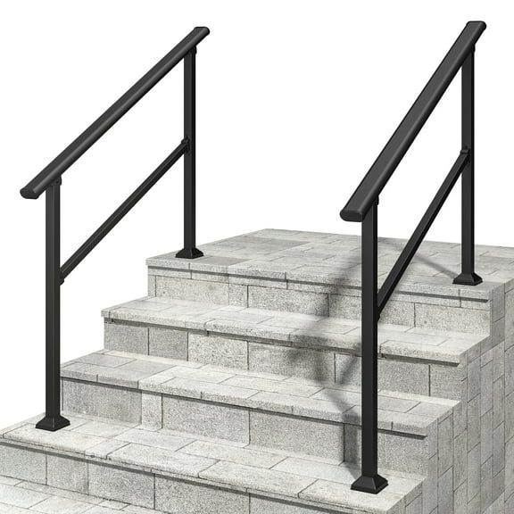 Hand Rails for Outdoor Steps,4 Step Stair Handrail & Indoor Stair ...