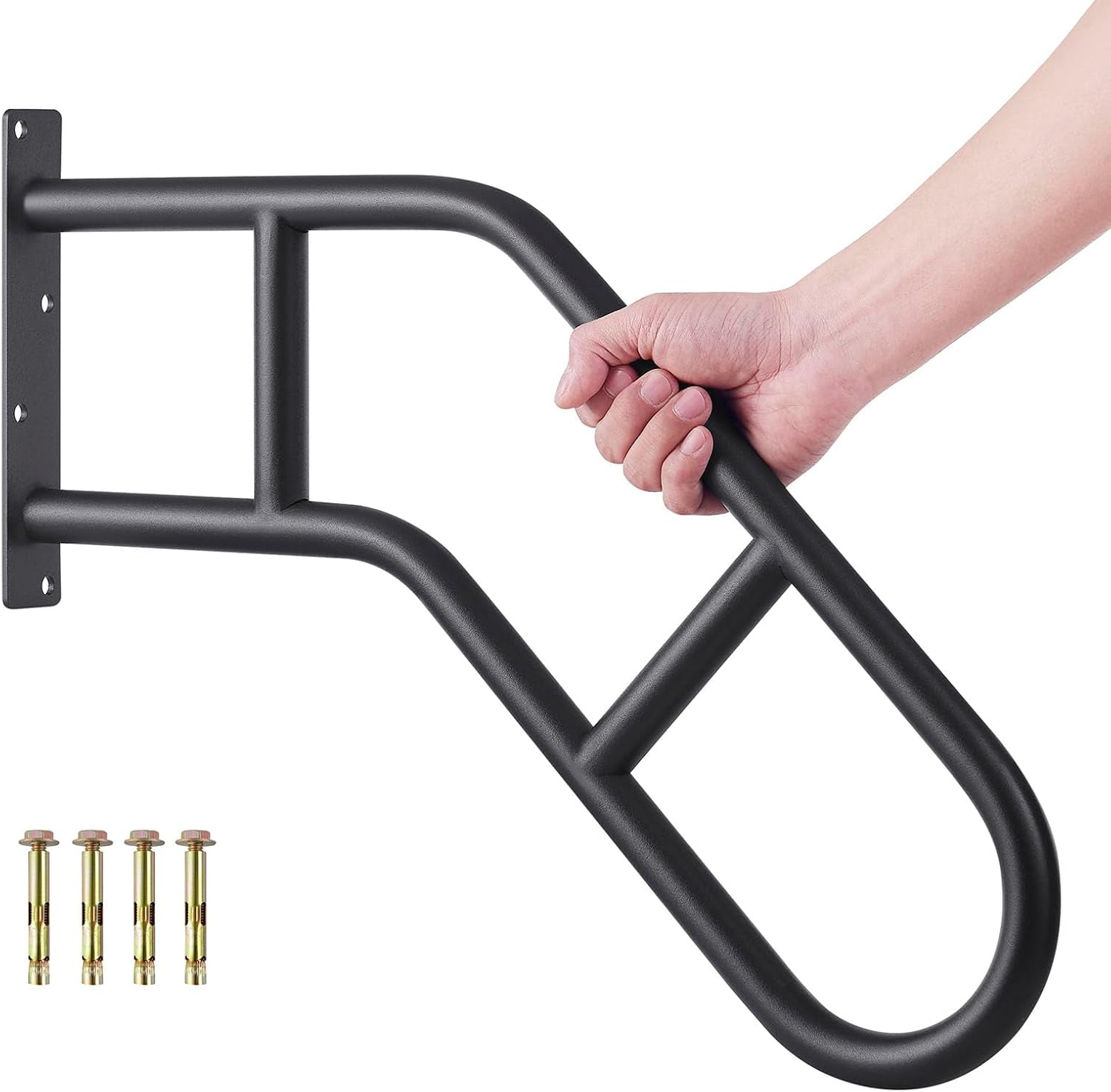 Hand Rails for Outdoor Steps & Elderly (Max 800LBS),U-Shape Wall Mount ...