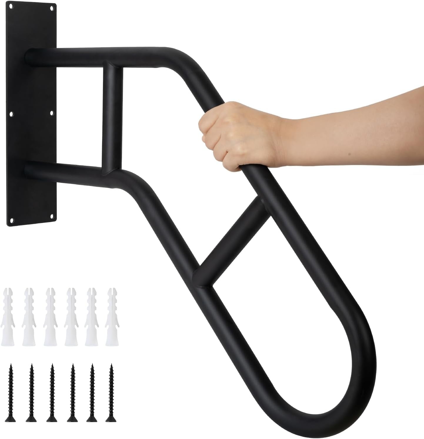 Hand Rails for Outdoor Steps & Elderly,U-Shape Wall Mount Stair Railing ...