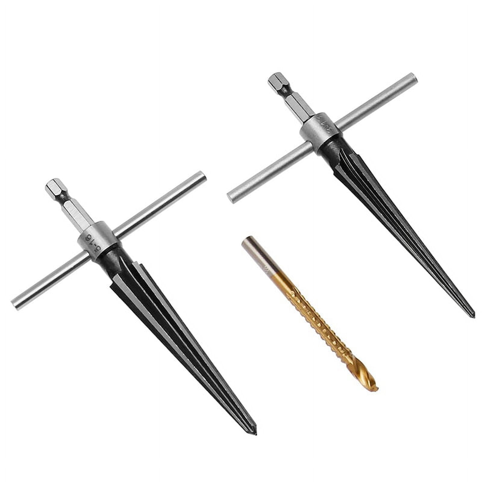 Hand Reamer Tool, Tapered Reamer Set, 3-13mm(1//2In) & 5-16mm(½In-5/8In ...