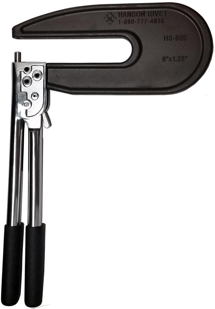 Hand Rivet Squeezer for Solid & Tubular Rivets, with A 6" Reach, & 1-/4 ...