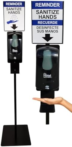 Hand Sanitizer Dispenser with Stand, Automatic Foam Dispenser, Locking ...