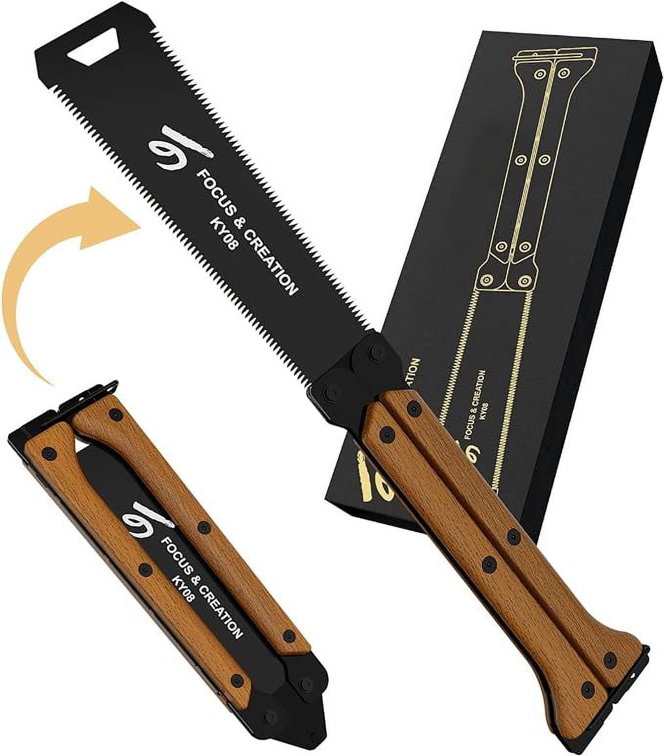 Hand Saw, 8 Inch Folding Saw with Double Edges of 13/14 TPI, SK5 Blade ...