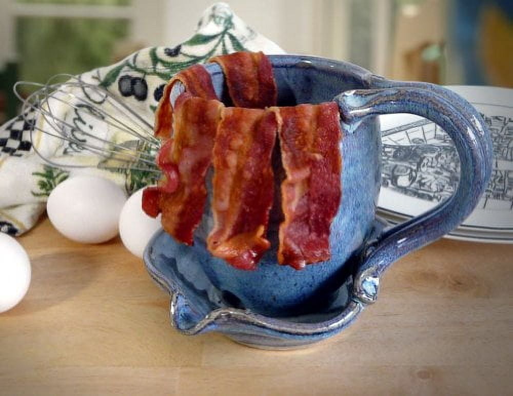 Hand-Sculpted Stoneware Microwave Bacon Cooker Mug, Made in USA (French ...