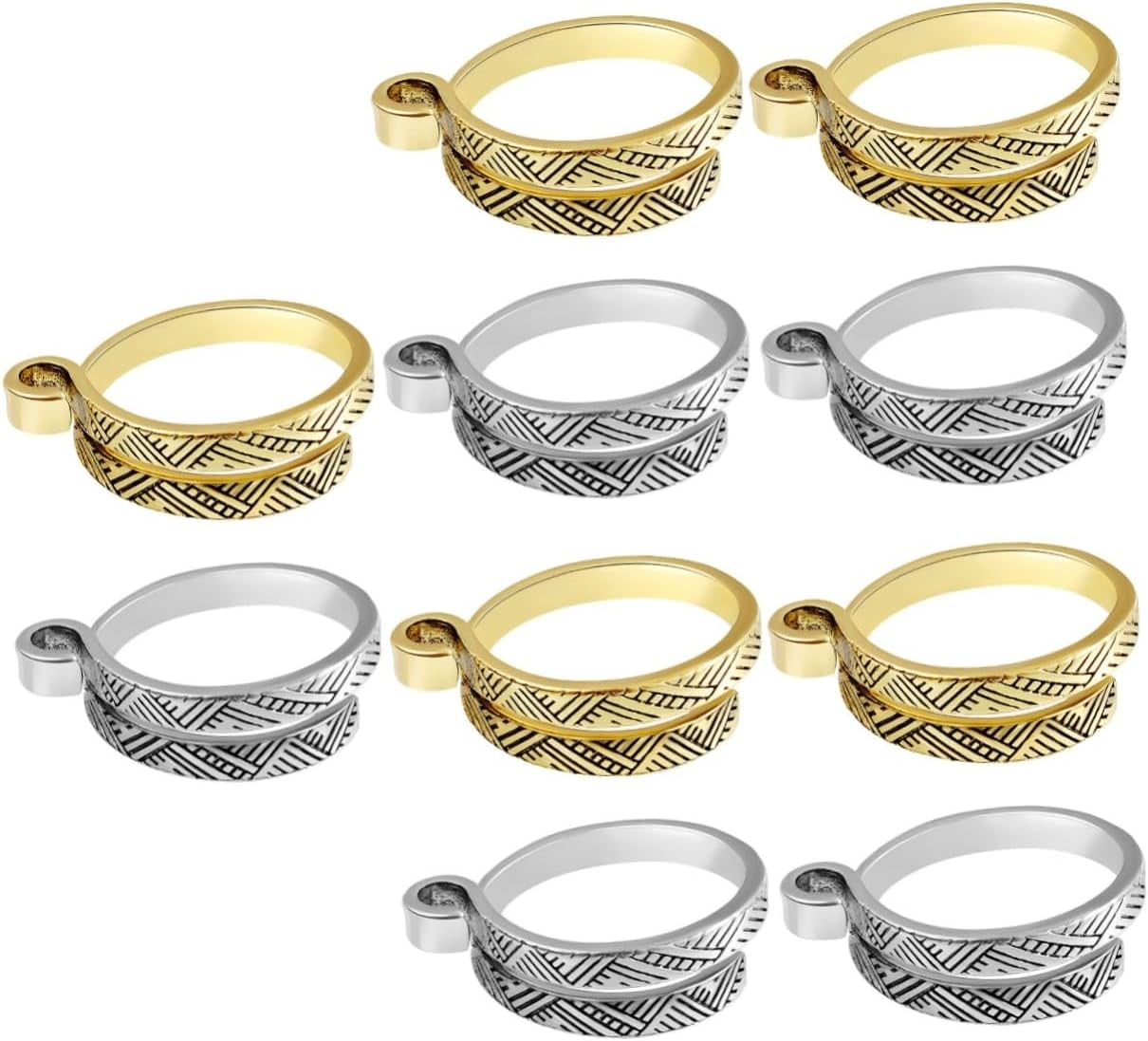 Hand Sewing 10 Pcs Open Crochet Ring Knitting Ring Knitting Crochet ...