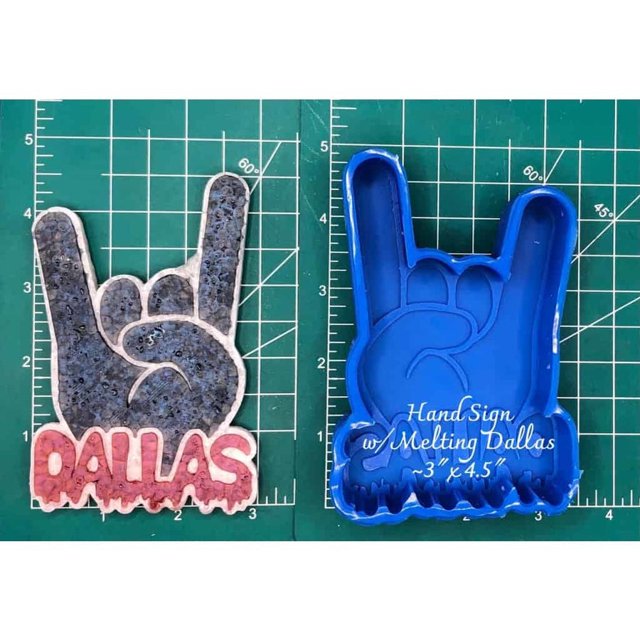 Hand Sign with Melting Dallas silicone freshie mold - Walmart Business ...