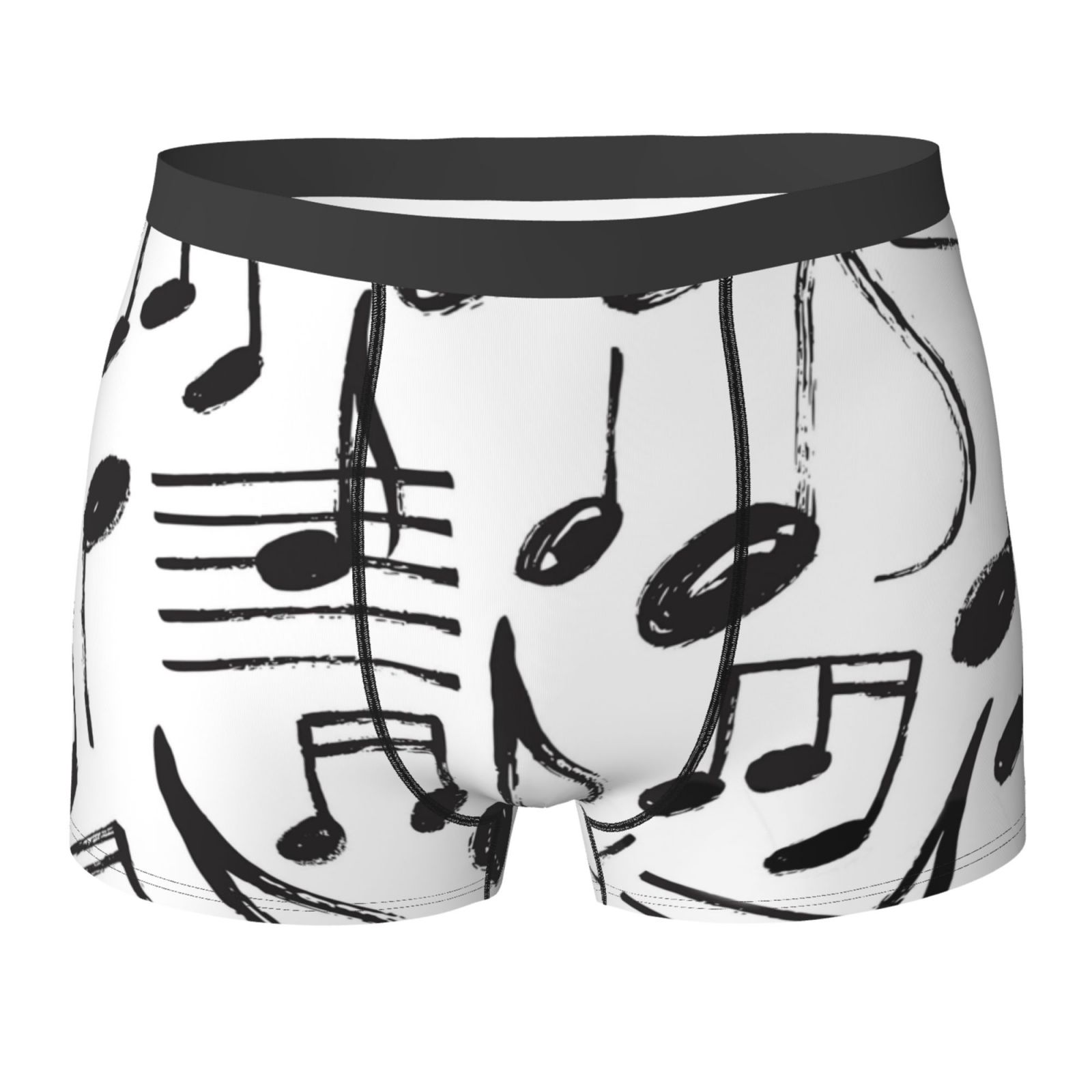 Hand Sketch Musical Notes Underwear For Men,Soft Boxer Briefs ...