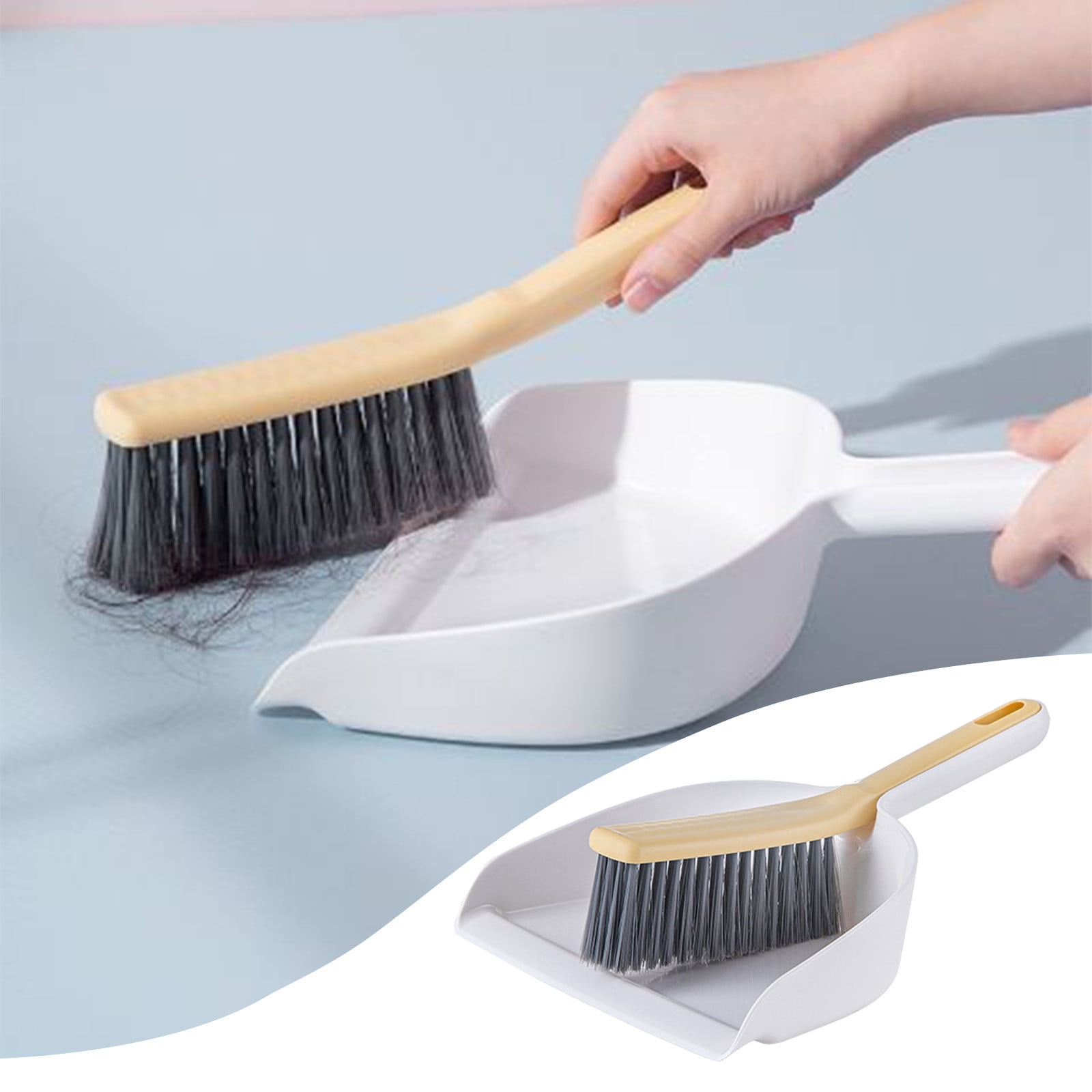Hand Small Broom and Dustpan Set, Compact Handheld Dust- Pan and Brush ...