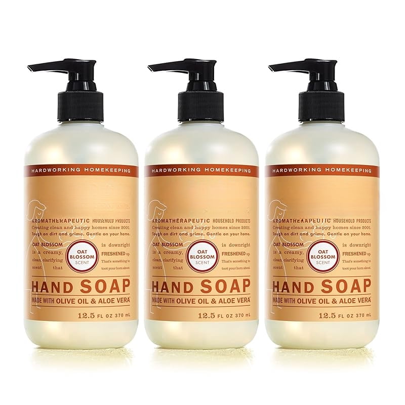 Hand Soap, Made with Essential Oils, Biodegradable Formula, Oat Blossom ...