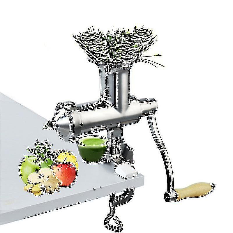 Hand Stainless Steel Wheatgrass Juicer Manual Auger Slow Squeezer Fruit ...