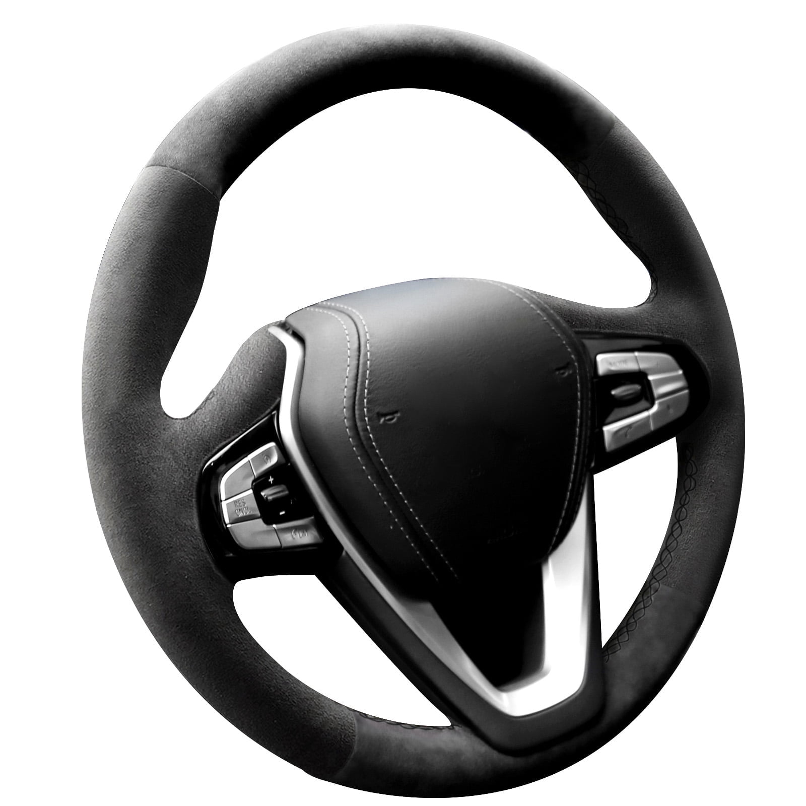 Hand Stitch Steering Wheel Cover Alcantara Material for BMW G20 G21 G30 ...