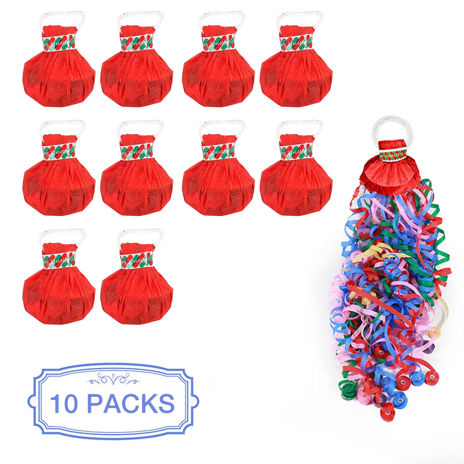 Hand Throwing Streamers-10Pack Colorful No Mess Confetti Party for ...