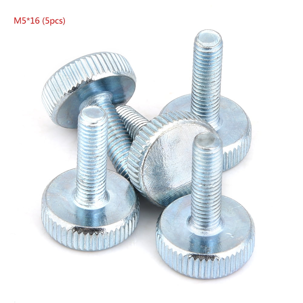 Hand Thumb Screw,M5 Zinc Plated Carbon Steel Flat Knurled Bolts Thumb ...