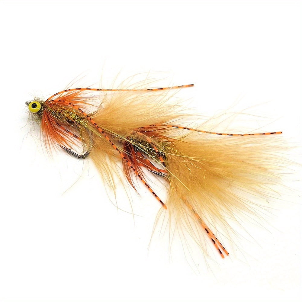Hand-Tied Fly Fishing Lure with Dual Hooks - Multi-Section, Floating ...