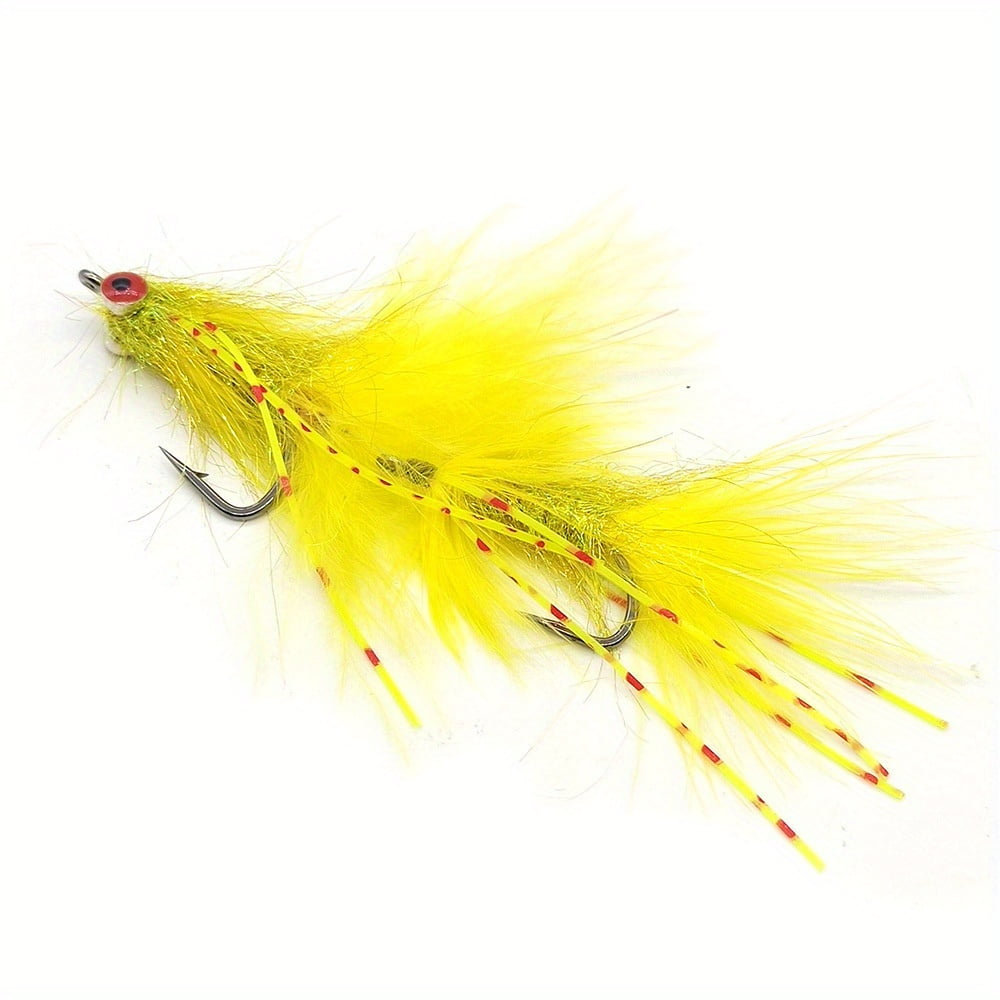 Hand-Tied Fly Fishing Lure with Dual Hooks - Multi-Section, Floating ...