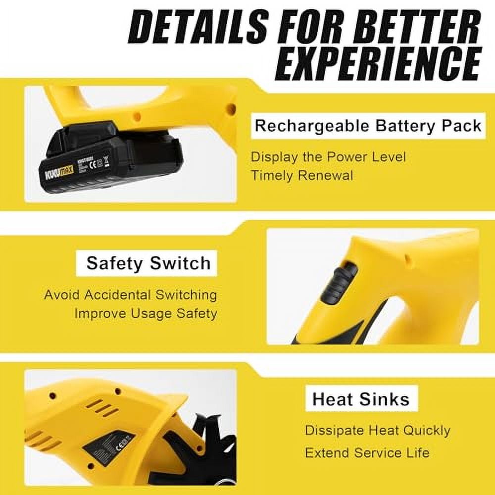 Hand Tiller Cultivator, Cordless Garden Tiller with 20 Steel Tines 4 ...